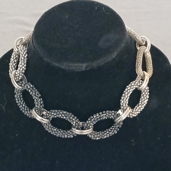 Jewelry | Elegant Silver And Black Chain Necklace | Poshmark